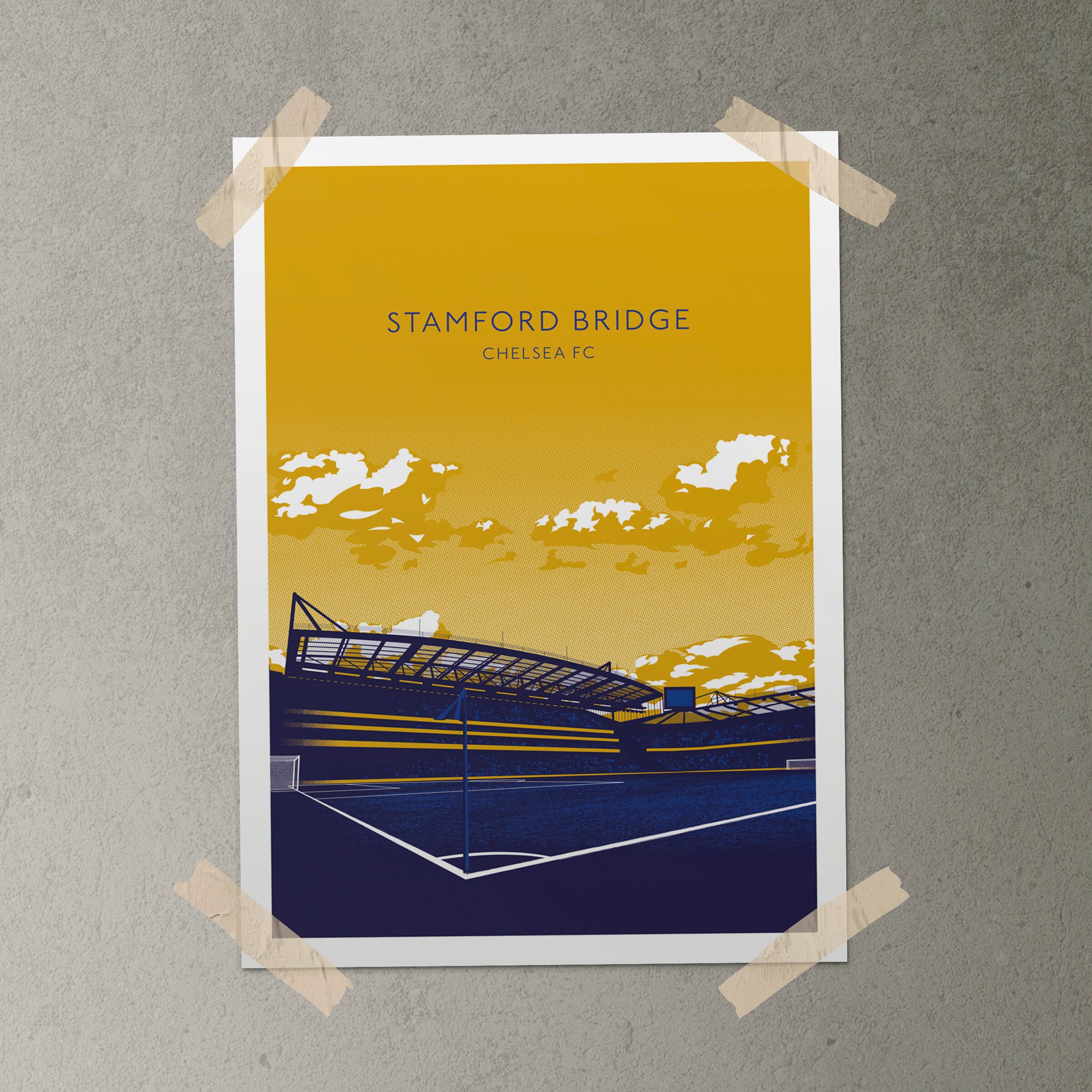 Chelsea Poster, Stamford Bridge Stadium Poster, Wall Art, Wall Decor ...