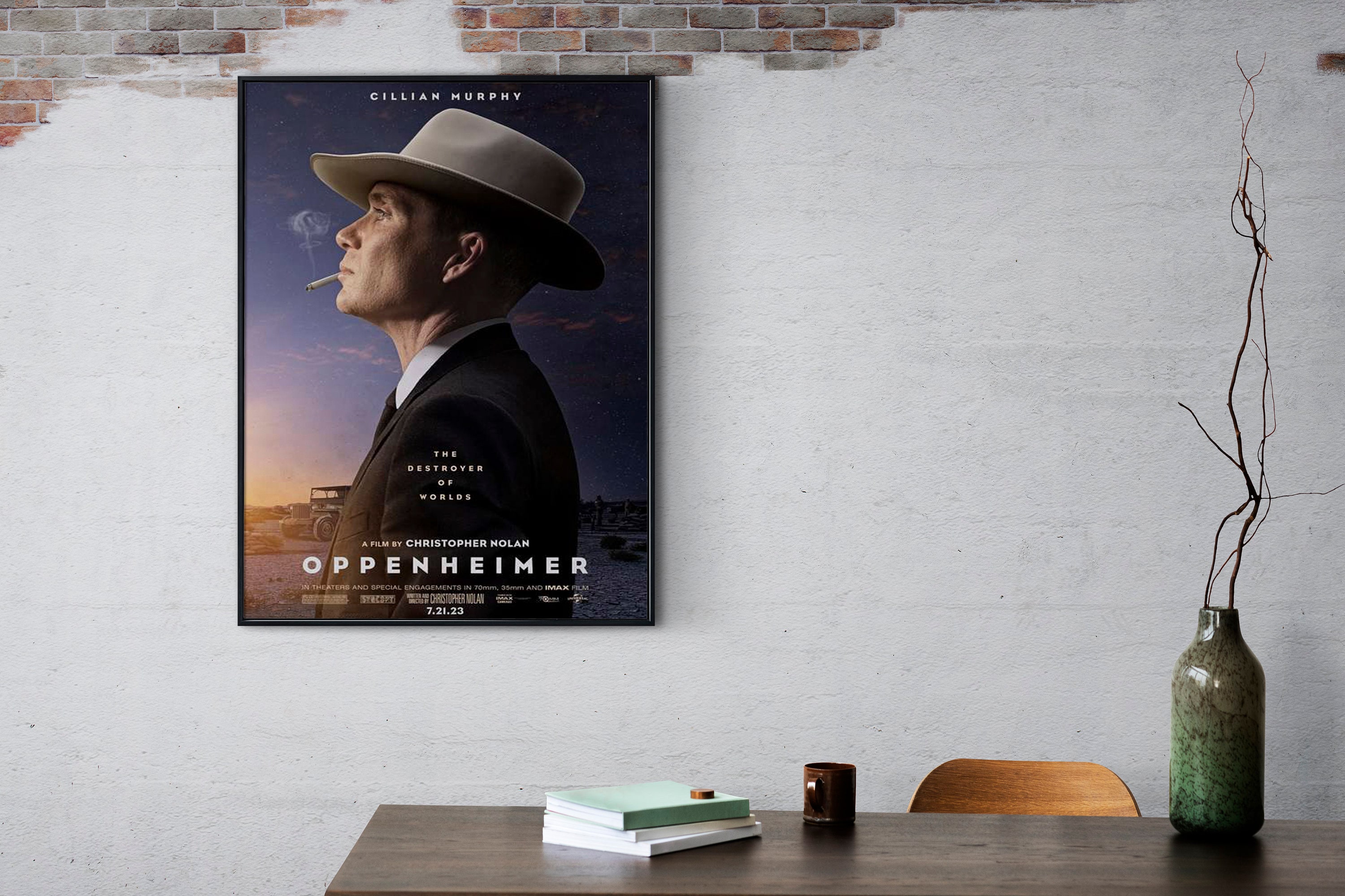 Oppenheimer Poster, Christopher Nolan Movie Poster, Oppenheimer Movie Premium Matte Vertical Poster