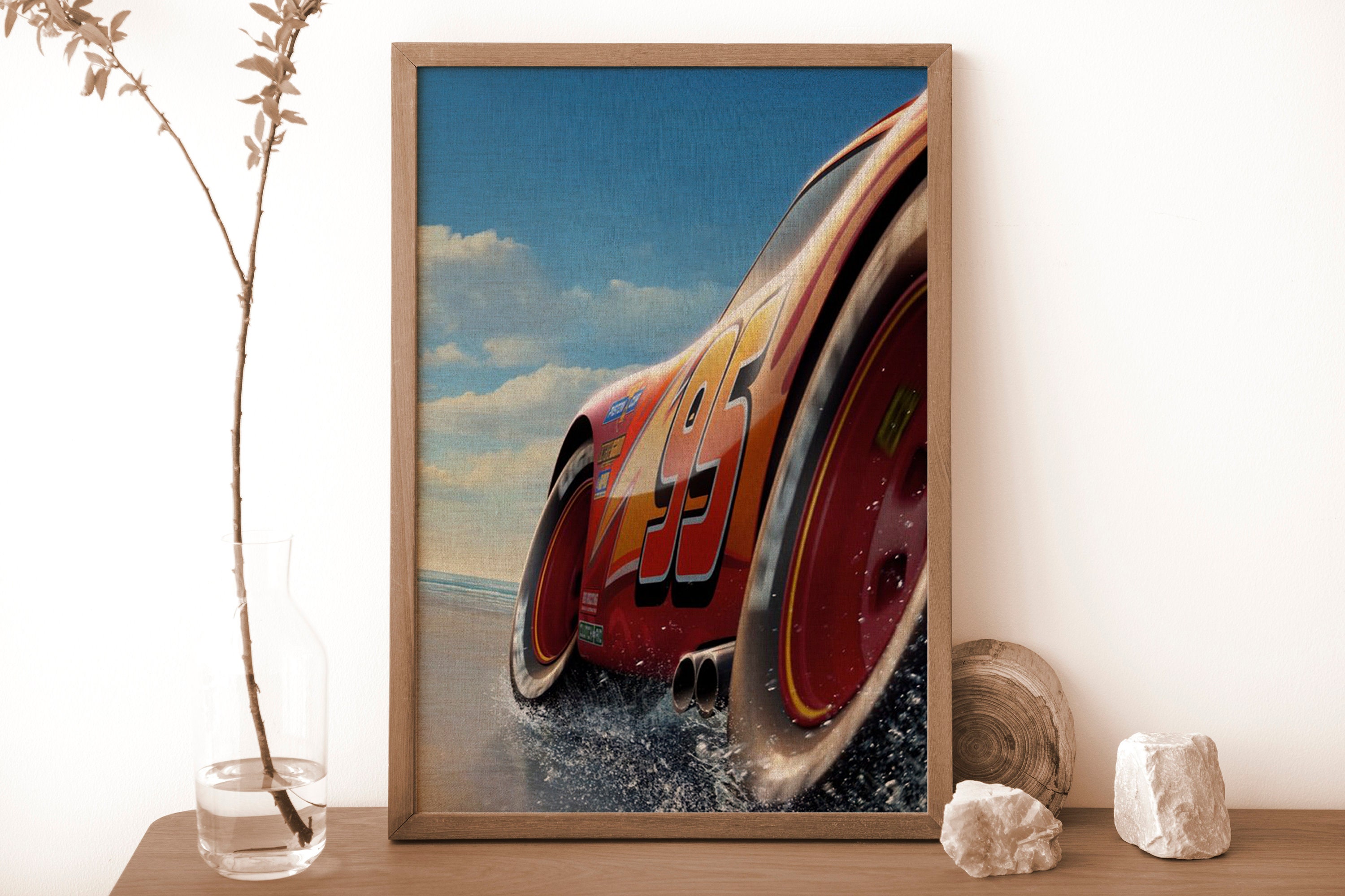 Cars Movie Poster, Lightning McQueen Designed & Sold By Aouatif Full Cordé