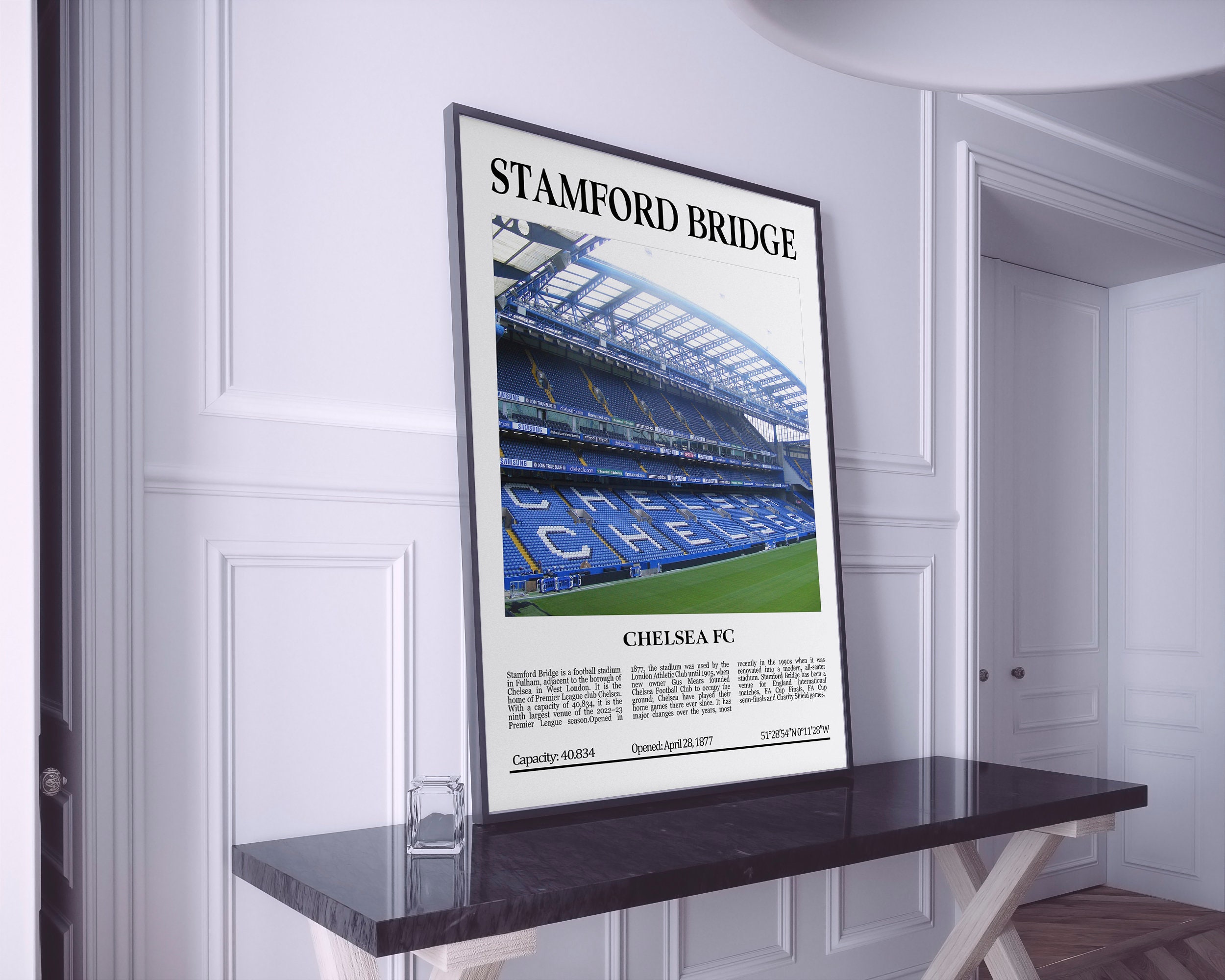 Chelsea Poster, Stamford Bridge Stadium Poster, Wall Art, Wall Decor ...