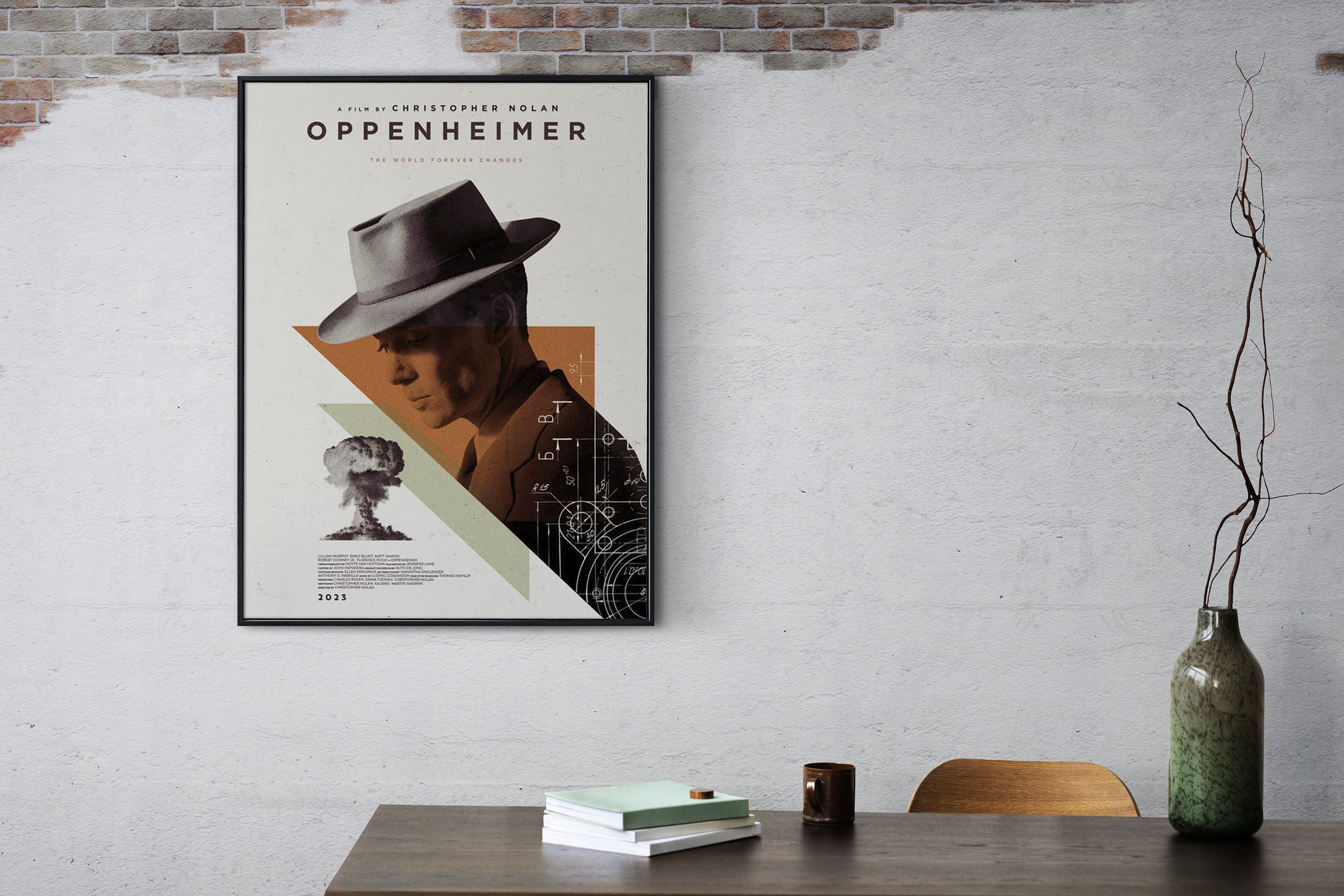 Oppenheimer Poster, Christopher Nolan Movie Poster, Oppenheimer Movie ...