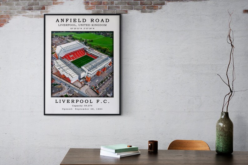 Liverpool Poster, Anfield Stadium Poster, Wall Art, Wall Decor, 4K ...
