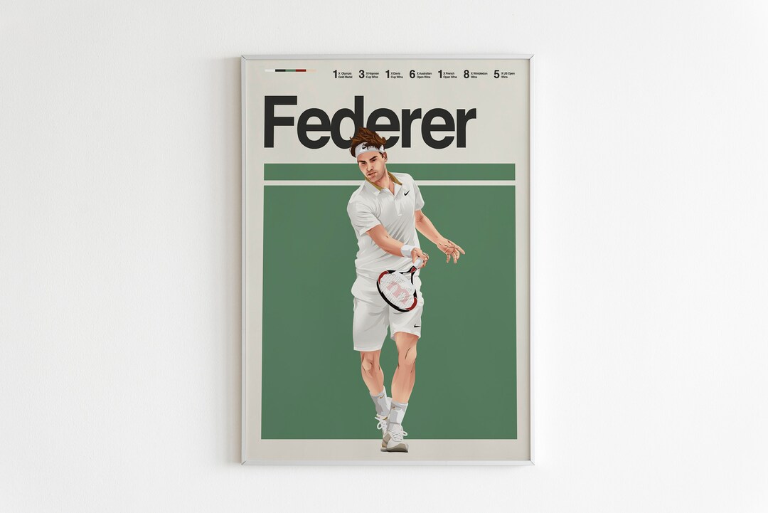 Roger Federer Poster Tennis Poster Motivational Poster - Etsy