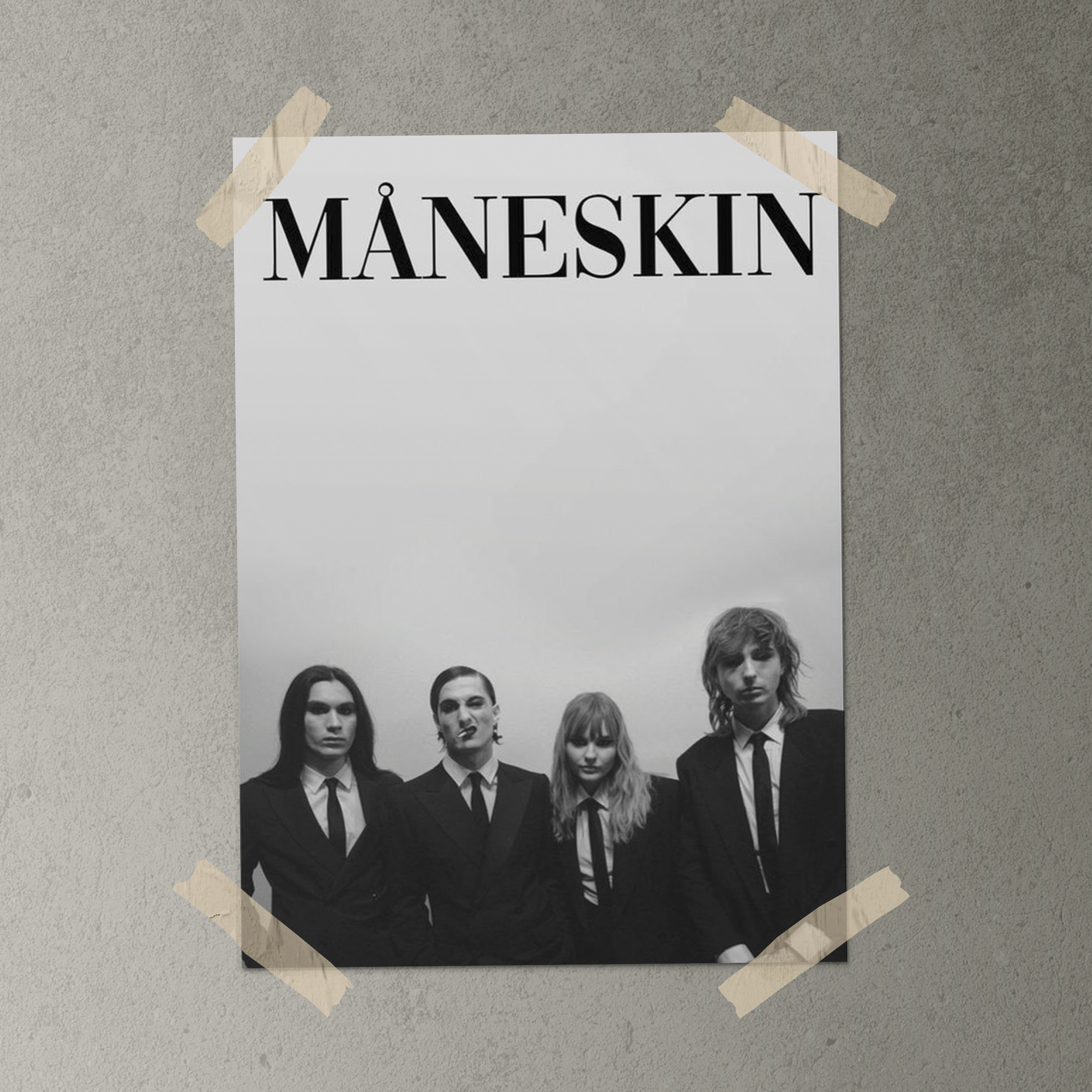 Póster de Maneskin, póster de portada de álbum, póster de música ...