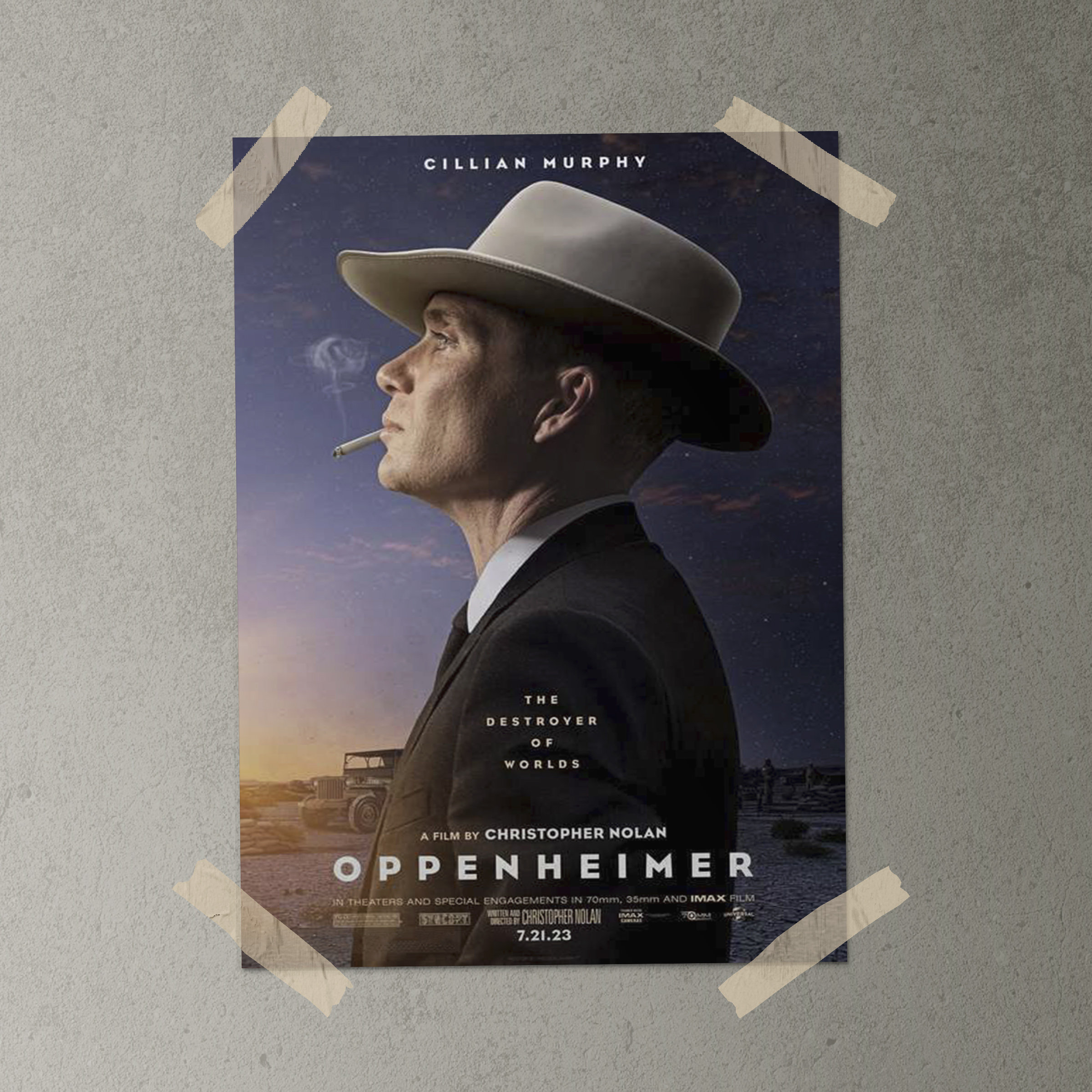Oppenheimer Poster, Christopher Nolan Movie Poster, Oppenheimer Movie Premium Matte Vertical Poster