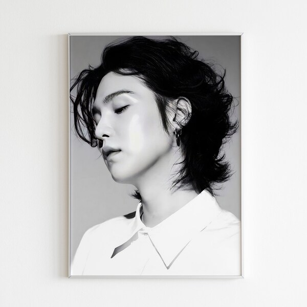 Bts Black and White Poster - Etsy