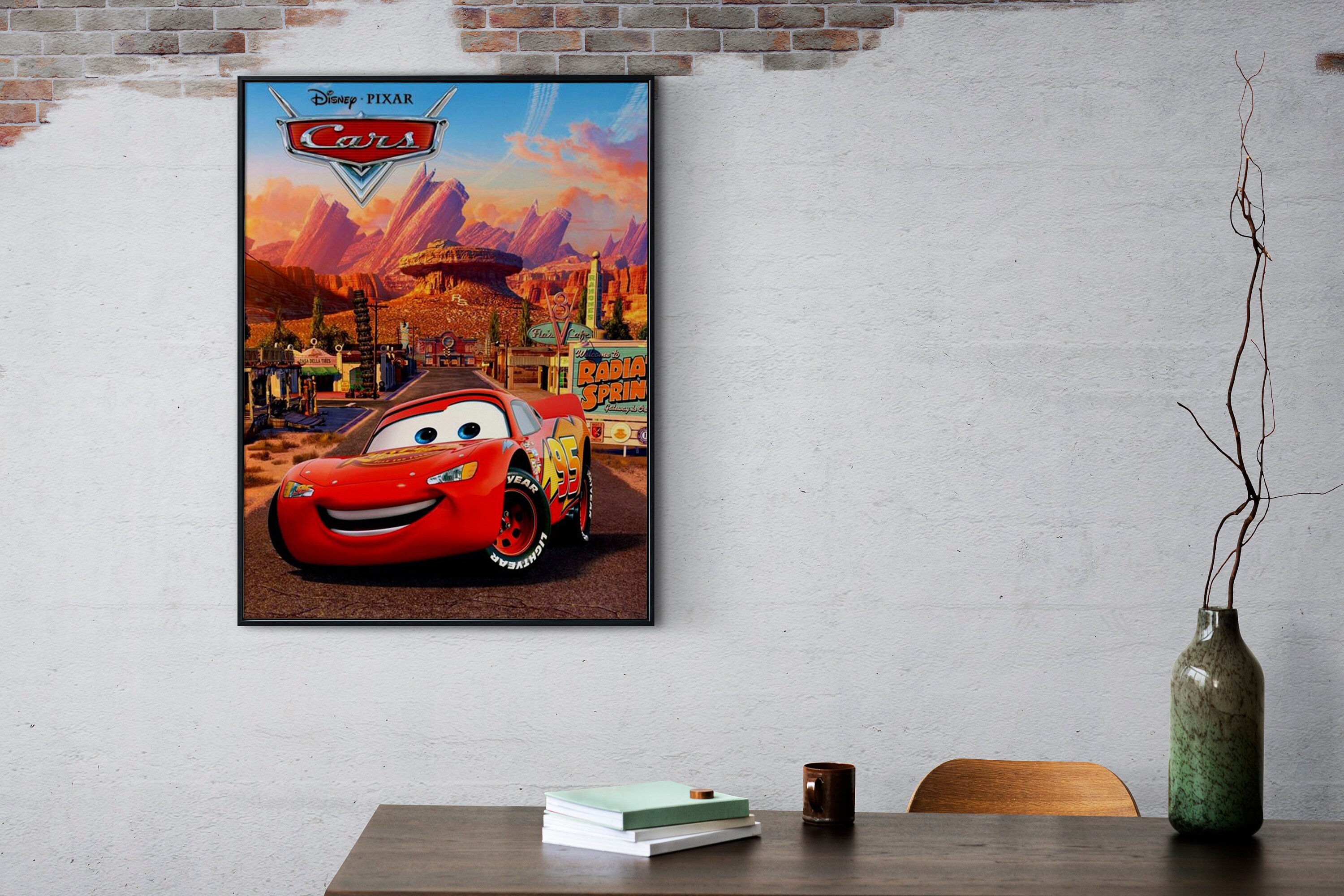 Cars Movie Poster, Cars, Hudson Hornets, Lightning McQueen