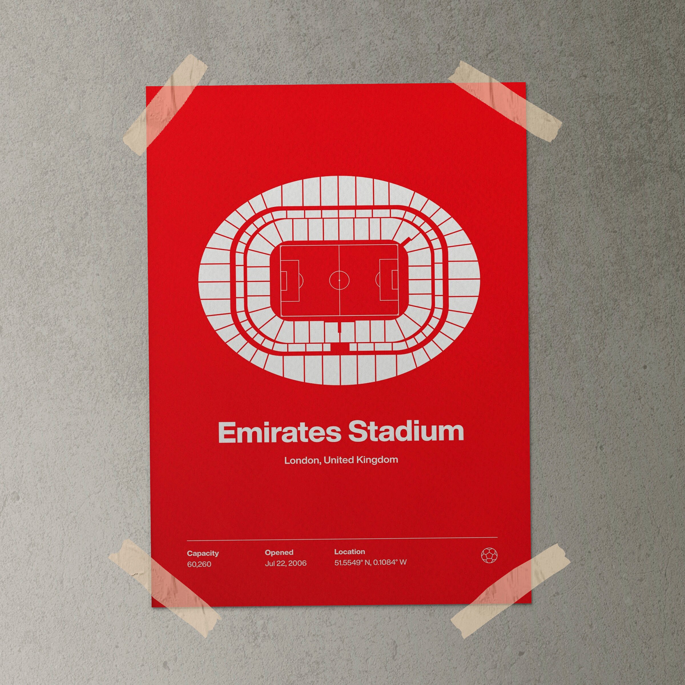 Arsenal Poster Emirates Stadium Poster Wall Art Wall Decor - Etsy