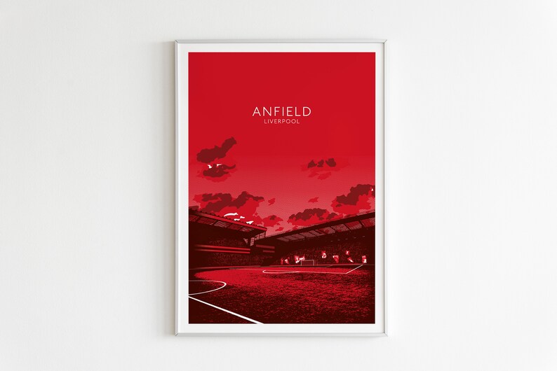 Liverpool Poster, Anfield Stadium Poster, Wall Art, Wall Decor, 4K ...