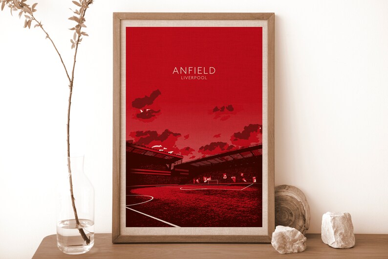 Liverpool Poster, Anfield Stadium Poster, Wall Art, Wall Decor, 4K ...