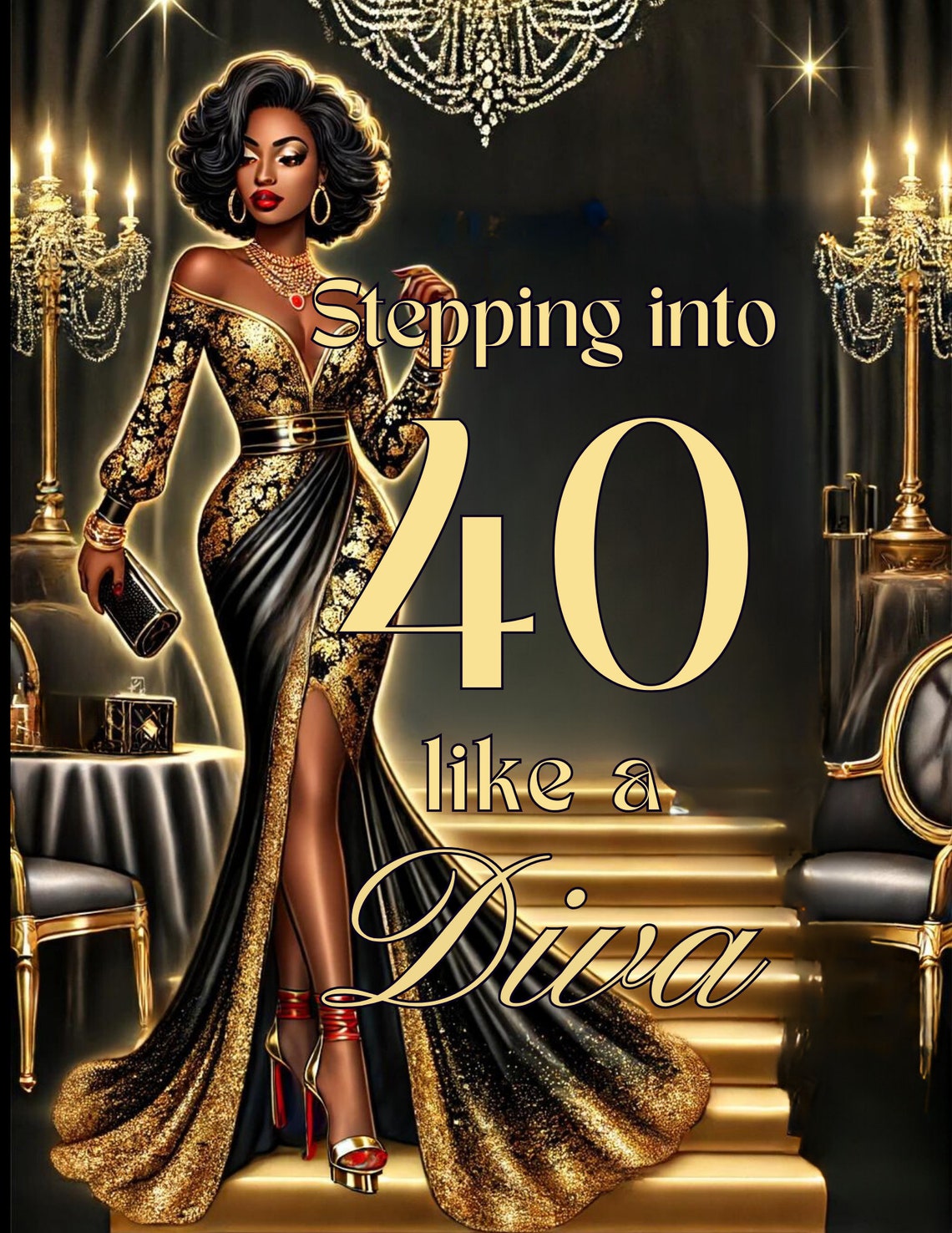 Stepping Into 40, 50, 60 and 70 Birthday Digital Image With Background ...