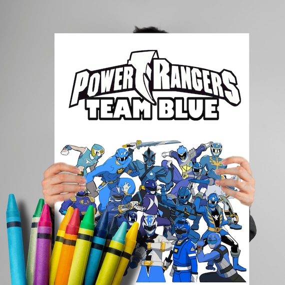 Blue Power Rangers Coloring Pages