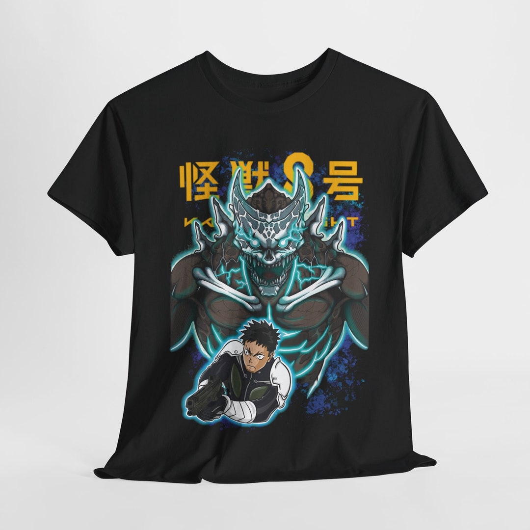 Chemise anime Kaiju No.8 et Kafka Fanart T-shirt unisexe noir en coton ...