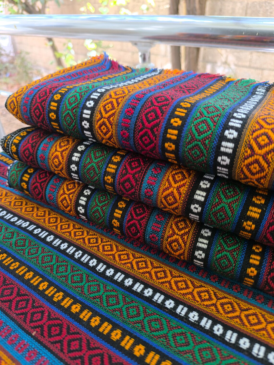 Kurdish Hand-woven Ethnic Pattern Tablecloth Kilim Woven Fringed ...