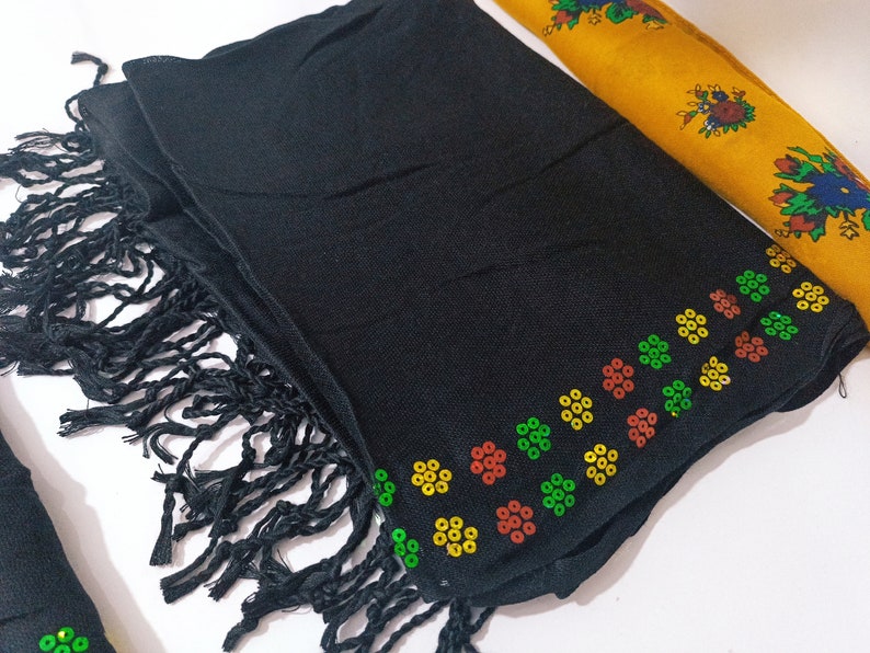 Yazidi / Kurdish Scarf - 2 Piece Sparkly Sequined Scarf, New Model 2023 ...