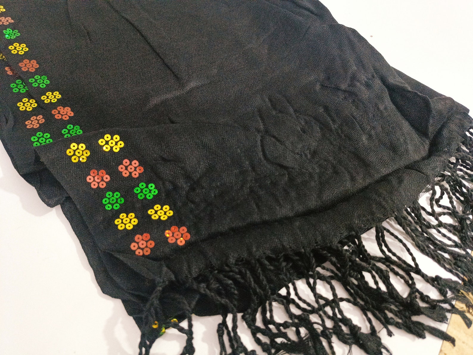 Yazidi / Kurdish Scarf - 2 Piece Sparkly Sequined Scarf, New Model 2023 ...