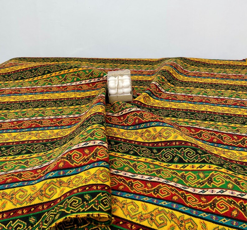 Kurdish Hand-woven • Ethnic Pattern Tablecloth • Kilim Woven Fringed ...