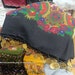 Anatolian / Kurdish, Floral Pattern Sequin Black Scarf, Handmade Scarf ...