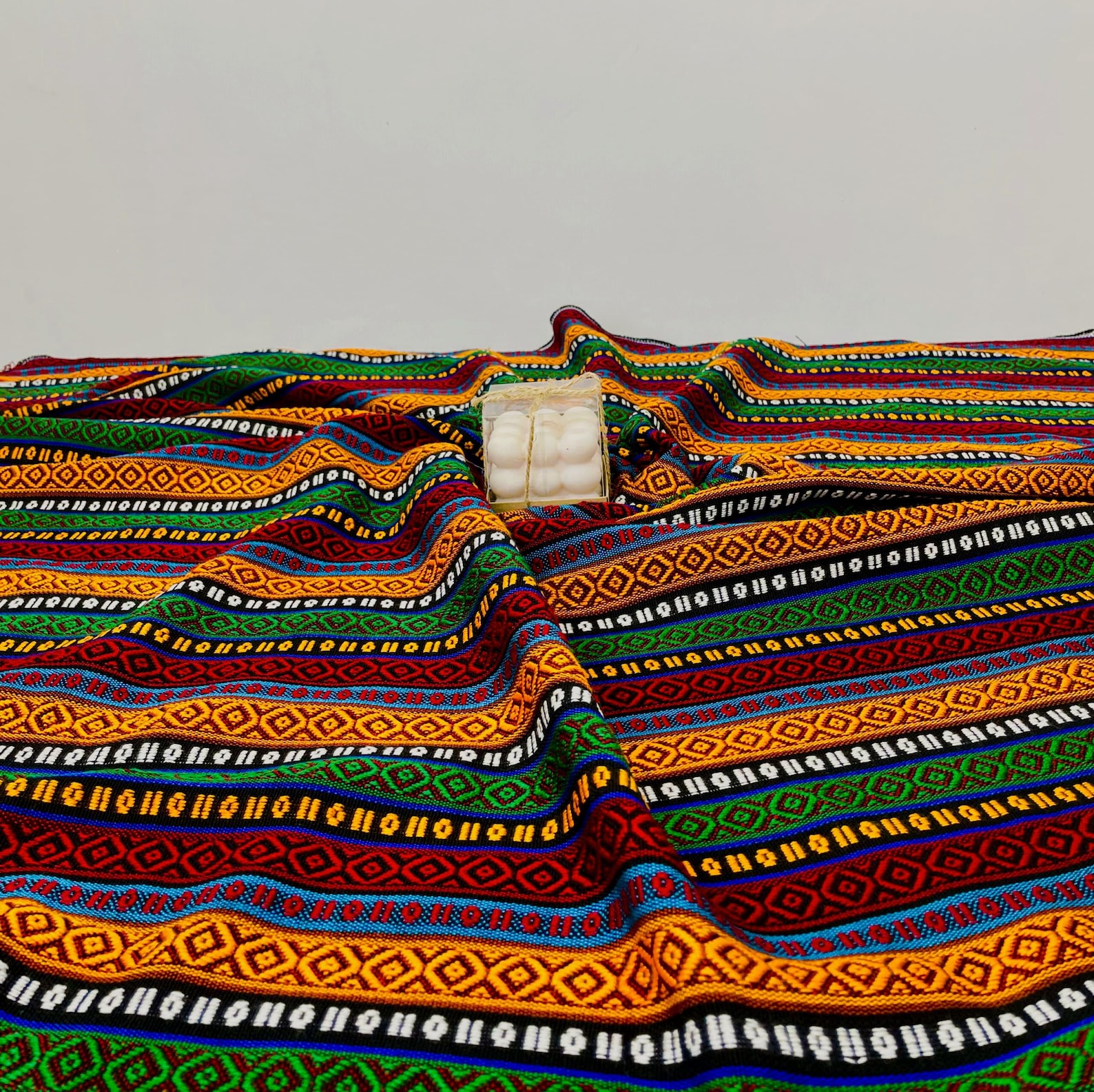 Kurdish Hand-woven • Ethnic Pattern Tablecloth • Kilim Woven Fringed ...
