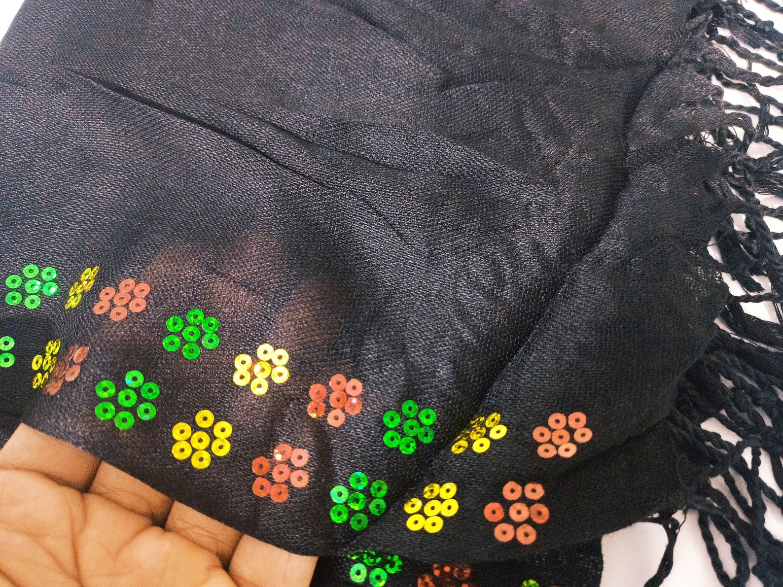 Yazidi / Kurdish Scarf - 2 Piece Sparkly Sequined Scarf, New Model 2023 ...