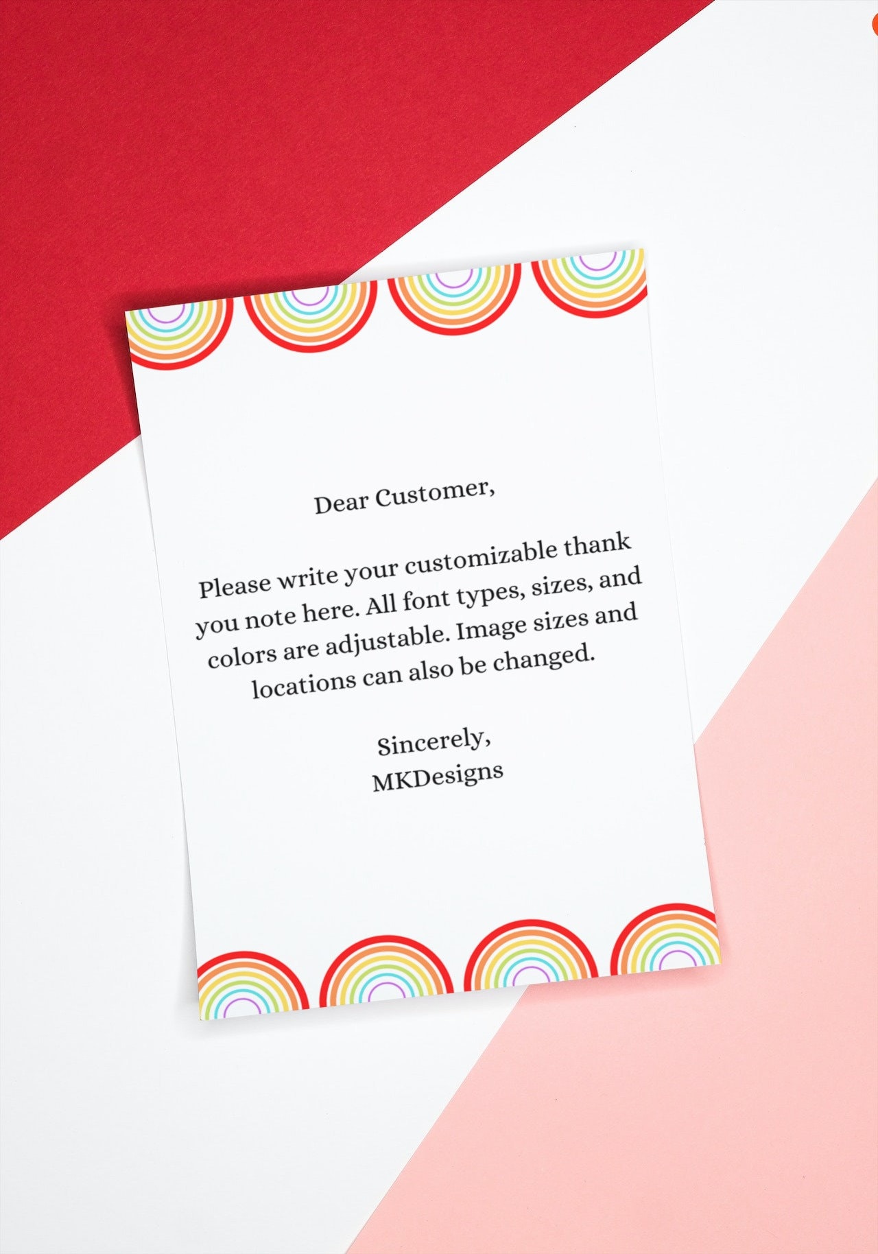 Editable Thank You Note - Etsy