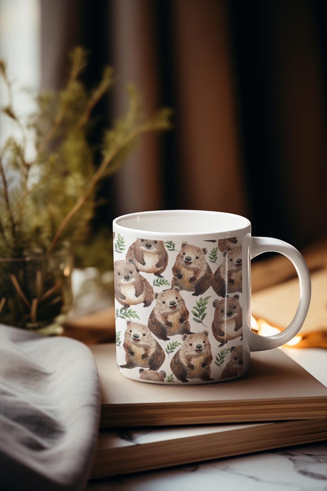 Wombat Coffee Mug Cute Wombat Mug Design Ceramic Wombat Cup for Coffee ...