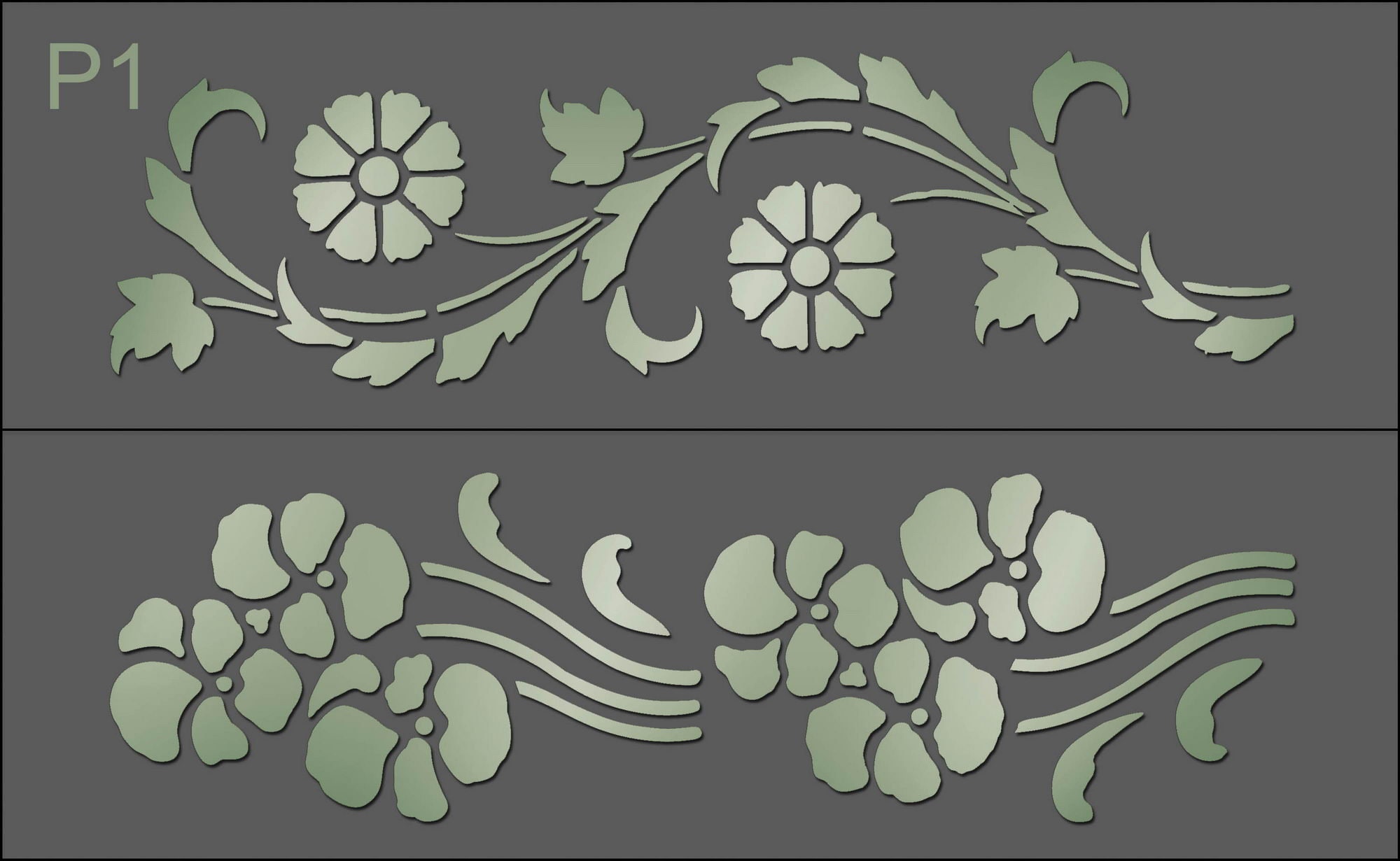Floral Border Stencil Patterns