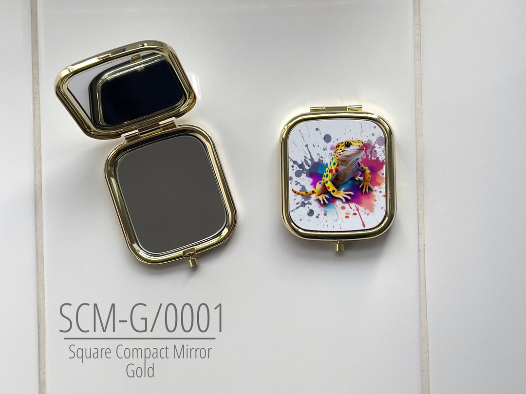 Gecko Compact Mirror, Gecko Handbag Mirror, Handheld Mirror, Cosmetic ...