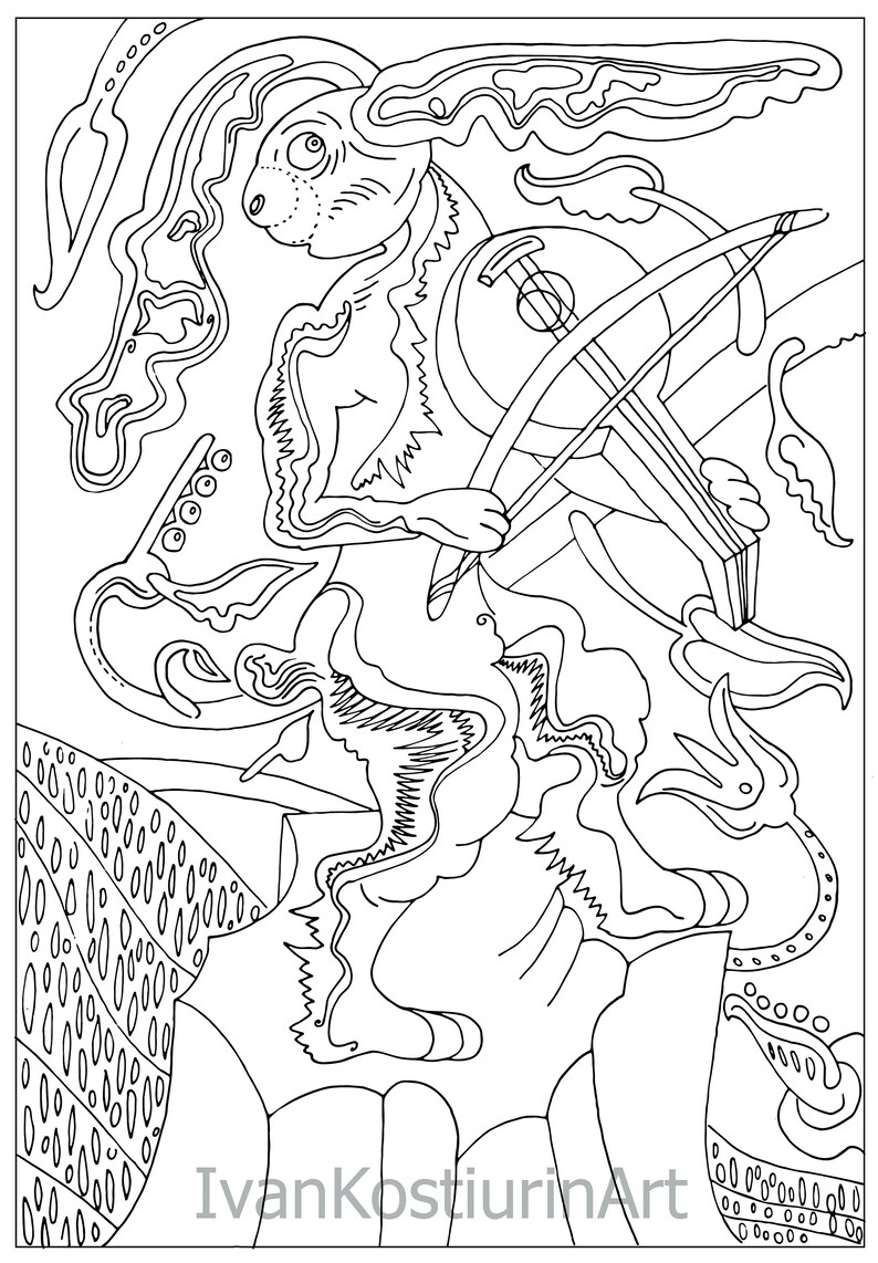 Coloring Book Digital Coloring Pages PNG JPEG Instant Download - Etsy