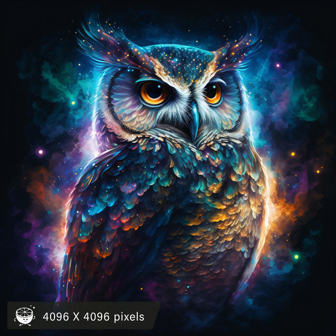 Abstract Owl Phone Wallpaper Floral Wallpaper Fantasy - Etsy