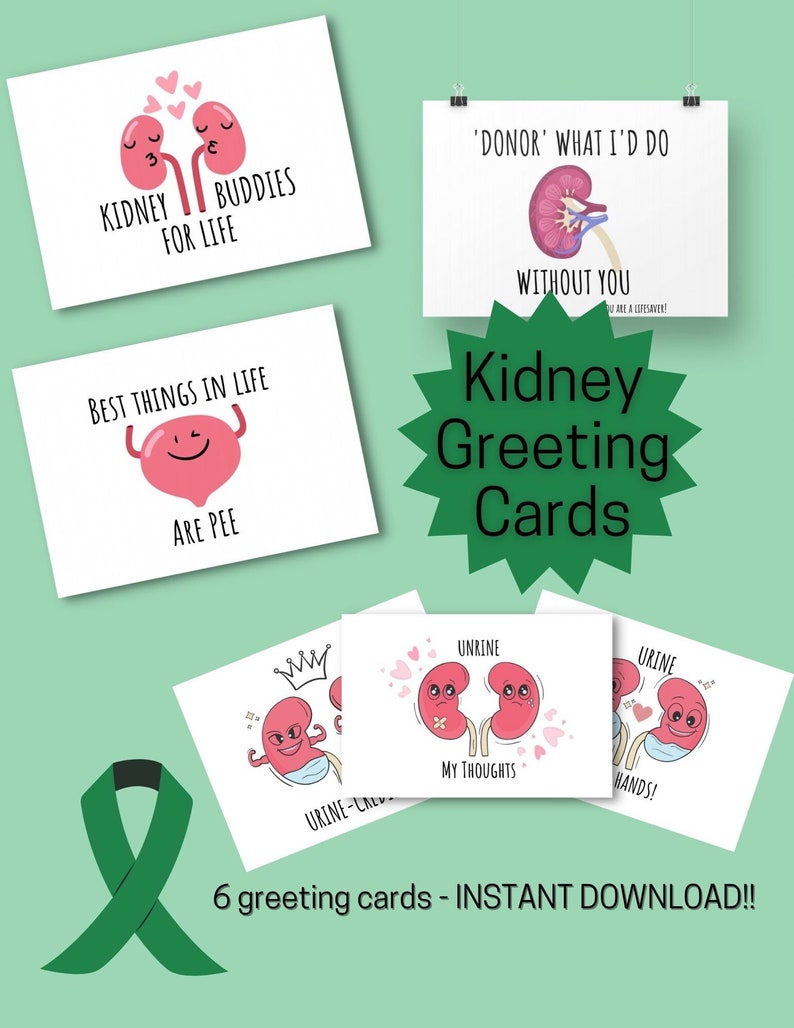 Kidney Printables, Funny Greeting Card, Medical Student, Doctor Gift ...
