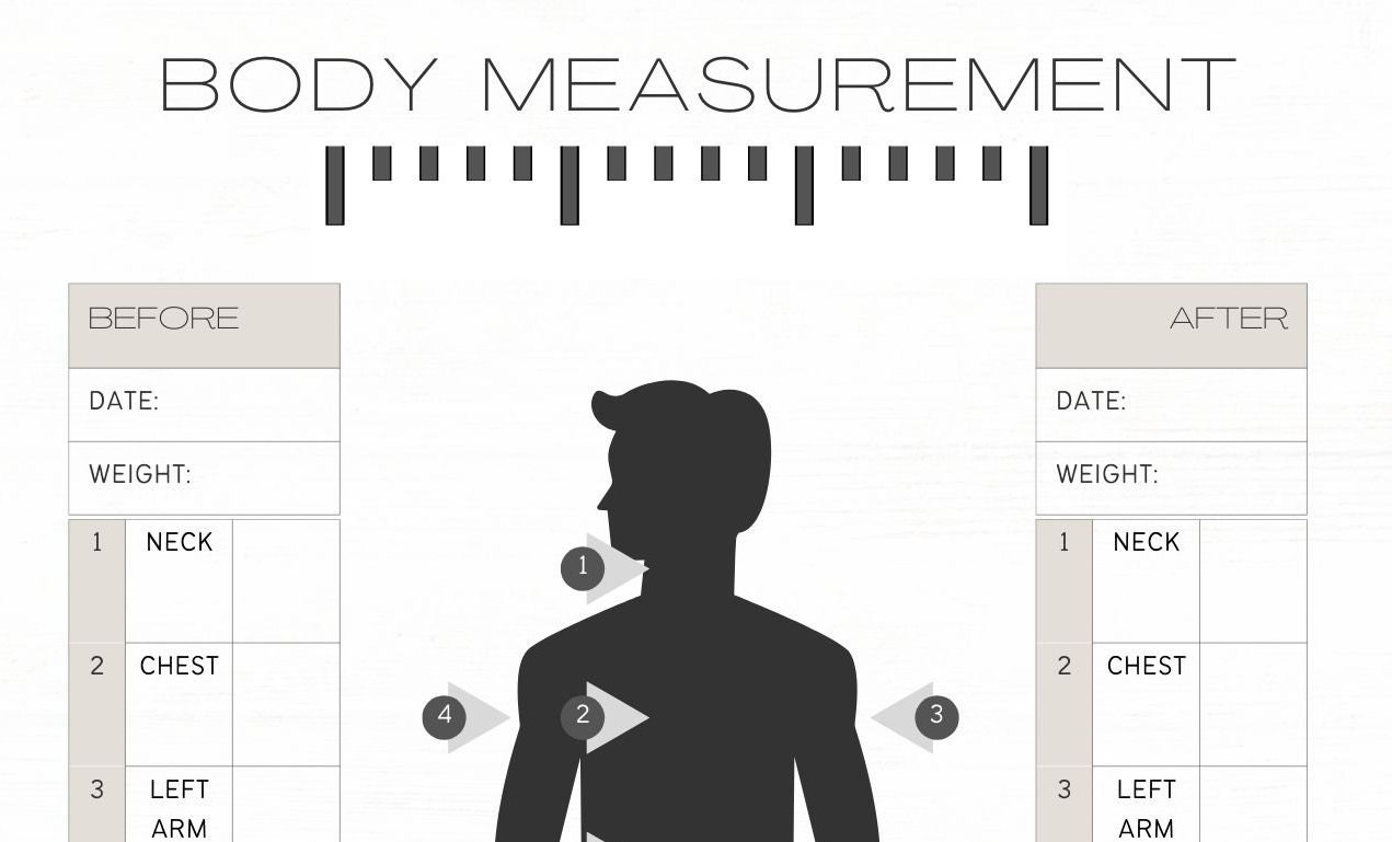 Body Measurement Tracker, Before and After, Weight Loss, Progress ...