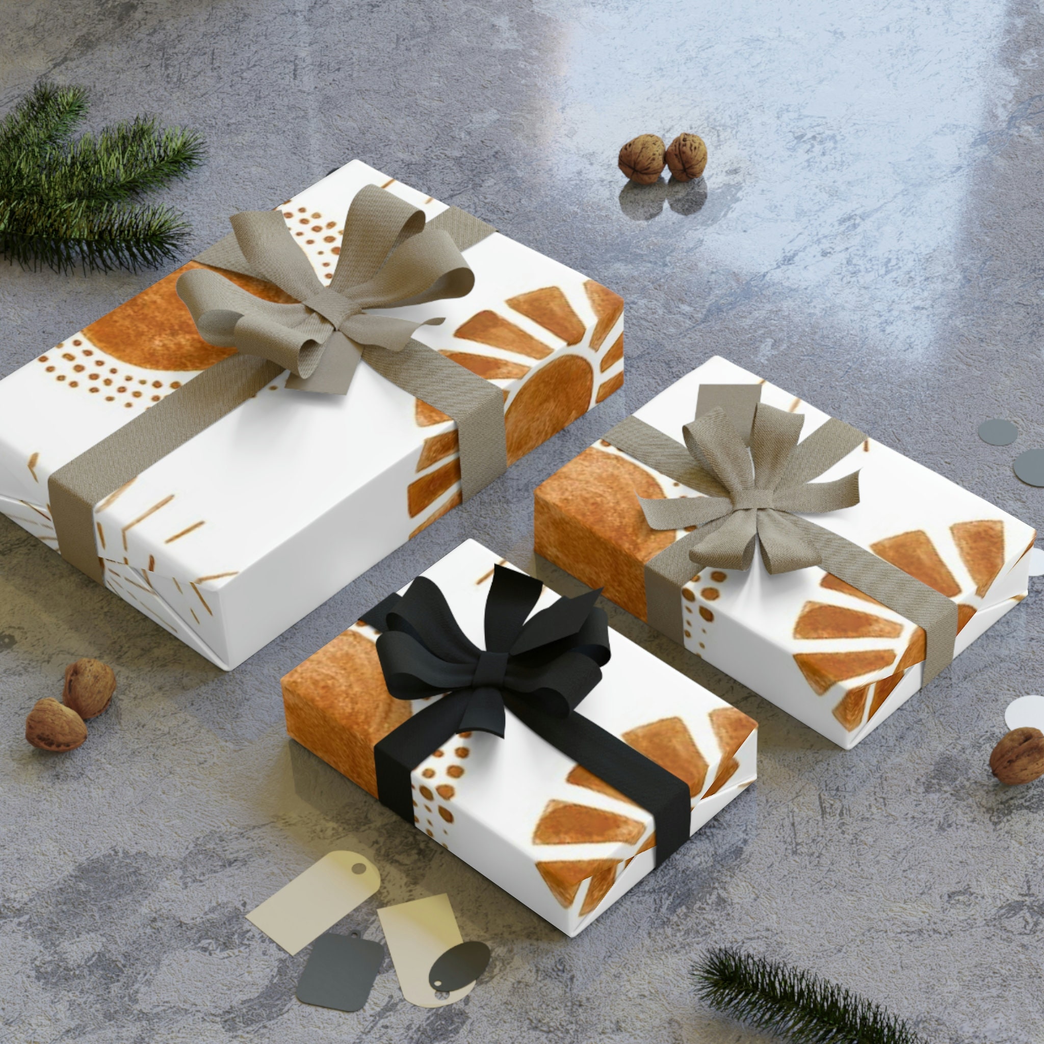 Good Sun Boho Gift Wrapping Paper Rolls, 1pc - Etsy