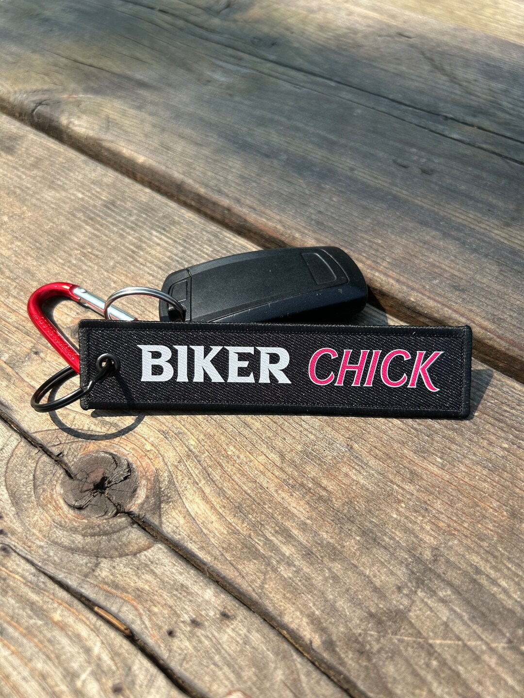 Biker Chick Jet Tag: Custom Double-sided Keychain - Etsy