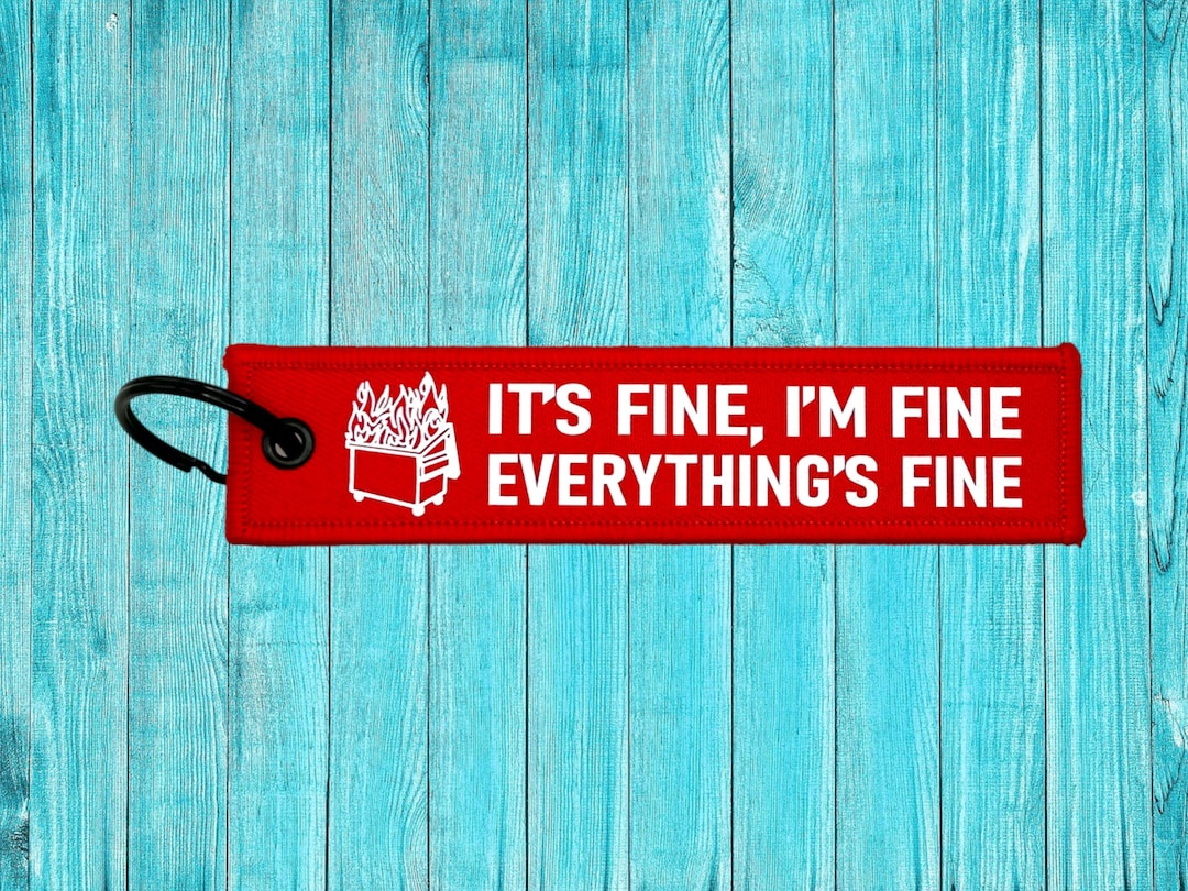 Dumpster Fire Custom Key Tag | Personalized Double-sided Jet Tag | Car ...