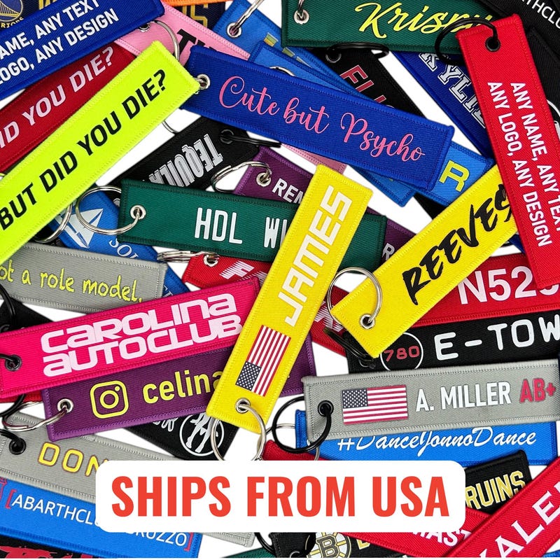 Anime Name Tag Keychain - Etsy