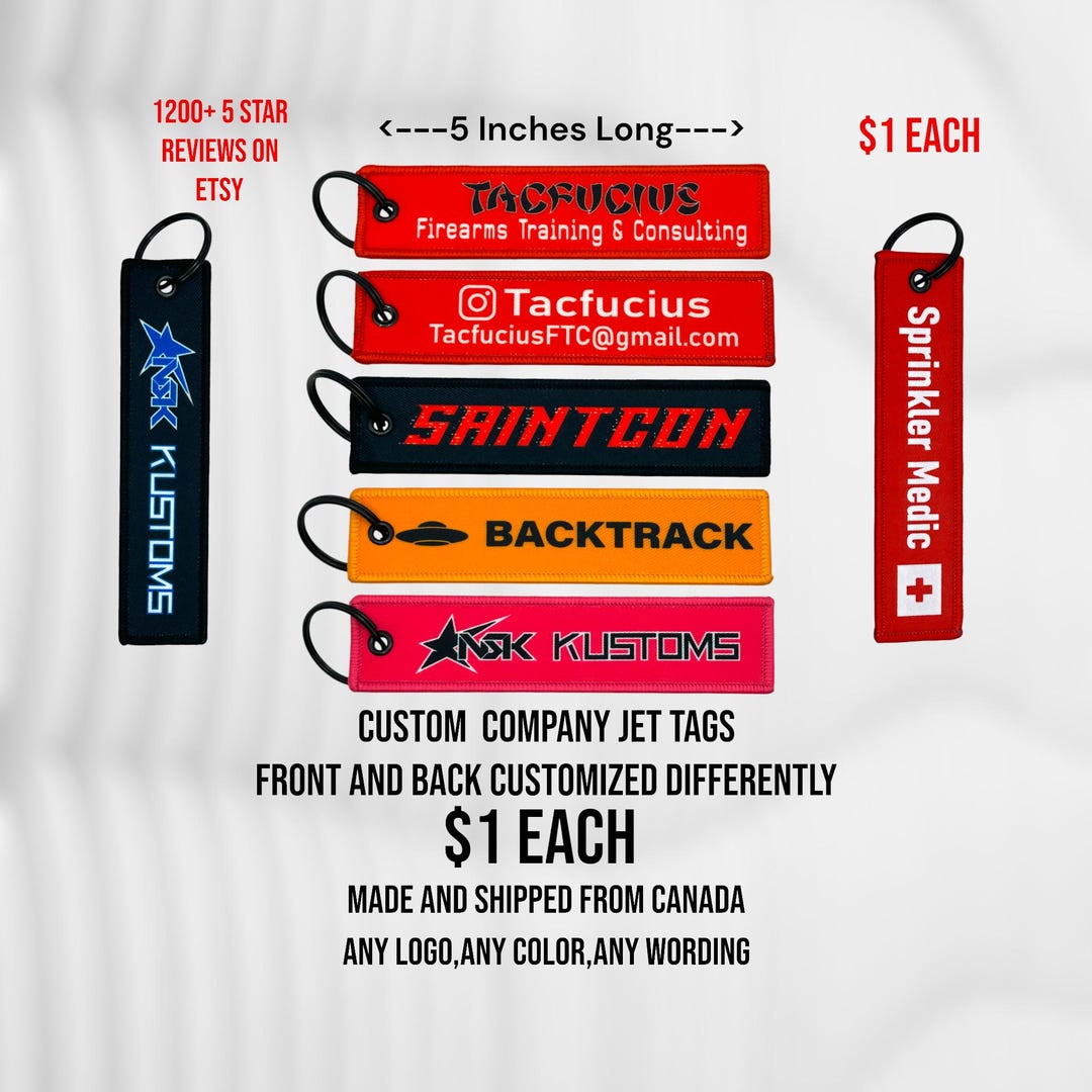 Custom Keychains Bulk Order | Personalized Double-sided Jet Tag ...