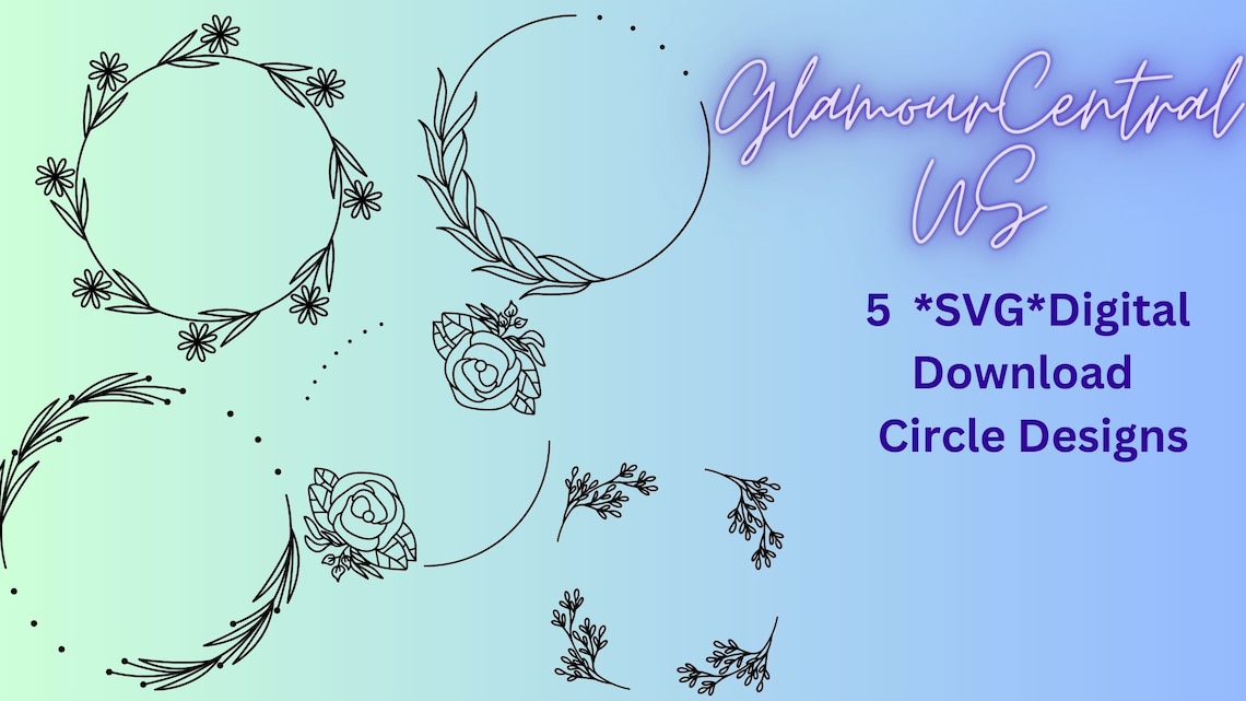 Circle Design SVG, Border SVG, Circle Border Sketch Svg, Instant ...