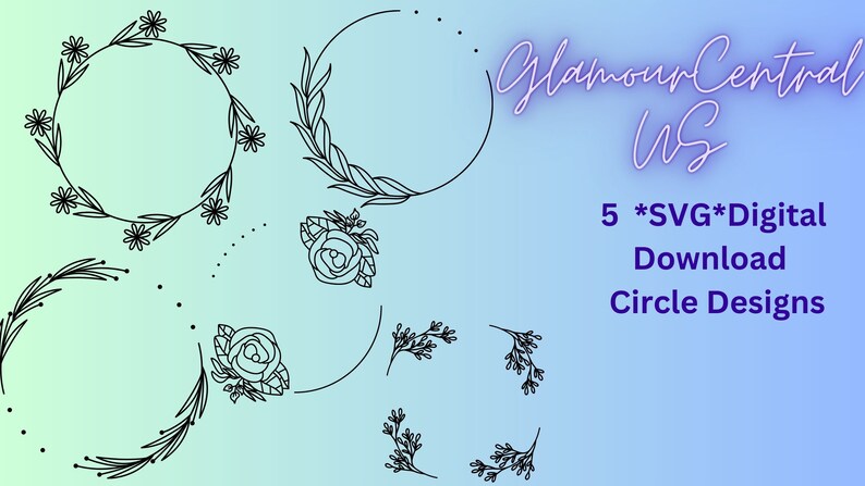 Circle Design SVG, Border SVG, Circle Border Sketch Svg, Instant ...
