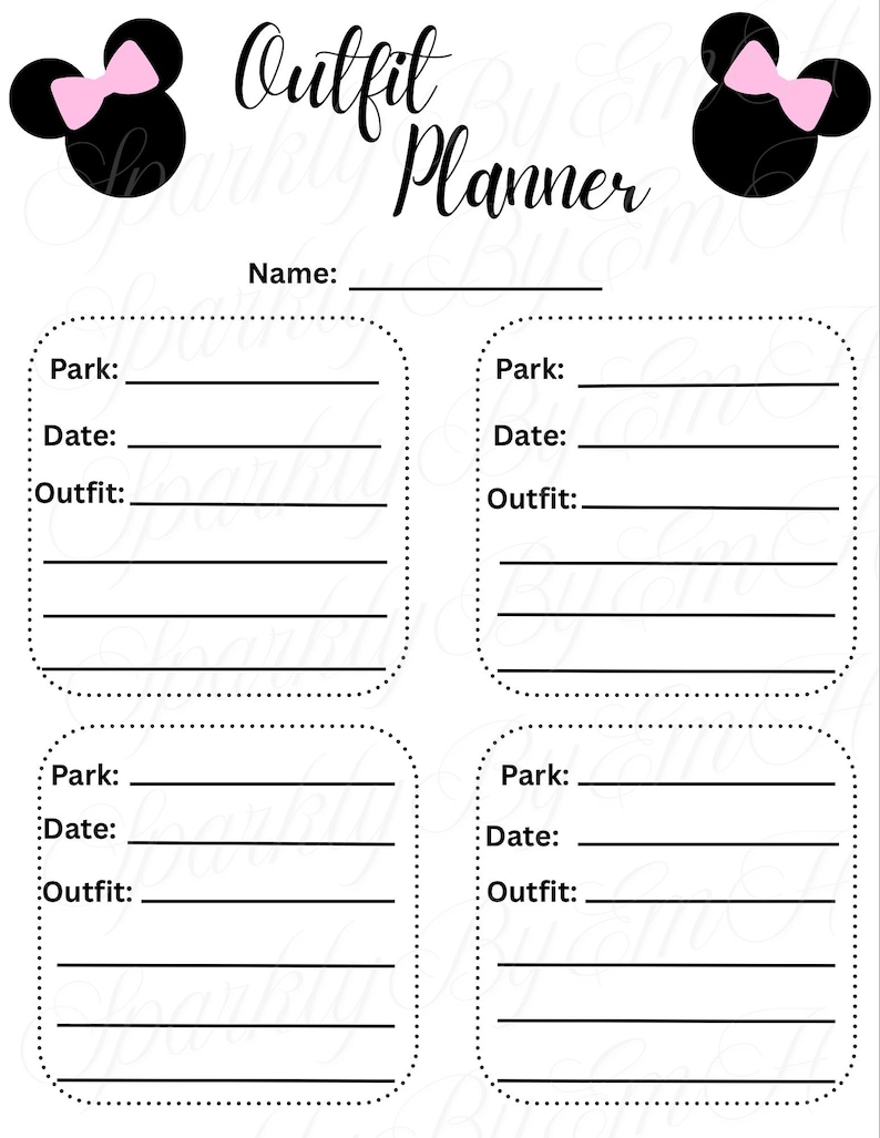 Disney Packing List Template - Etsy