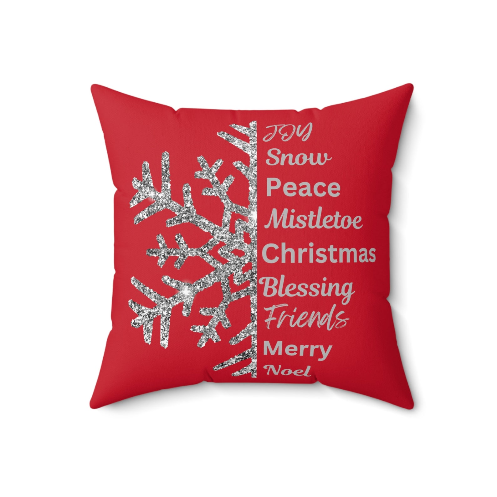 Red Joy, Snow, Peace, Mistletoe, Christmas, Blessing, Friends, Merry ...