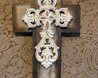 Large Wood Three Dimensional Rustic Cross - Etsy