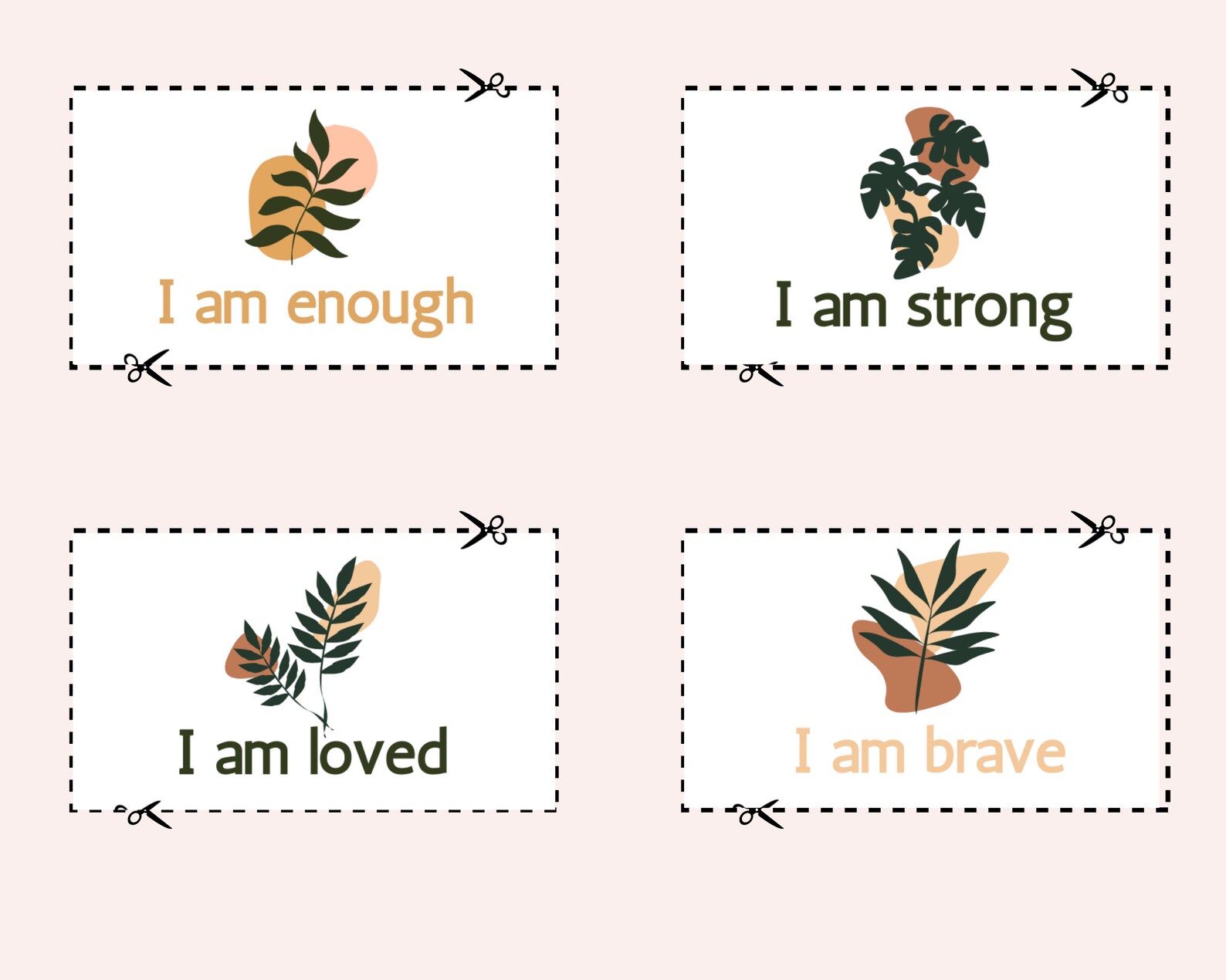Self Affirmation Cards | Positive Affirmation Digital Print | Mental ...
