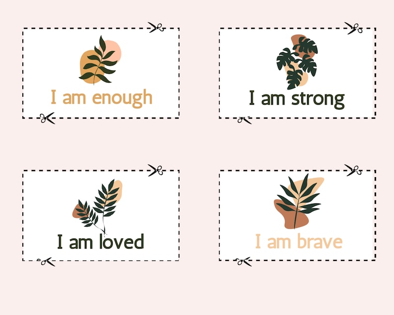 Self Affirmation Cards | Positive Affirmation Digital Print | Mental ...