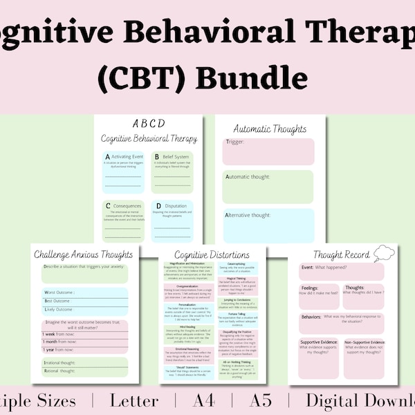 Cbt Thought Record - Etsy