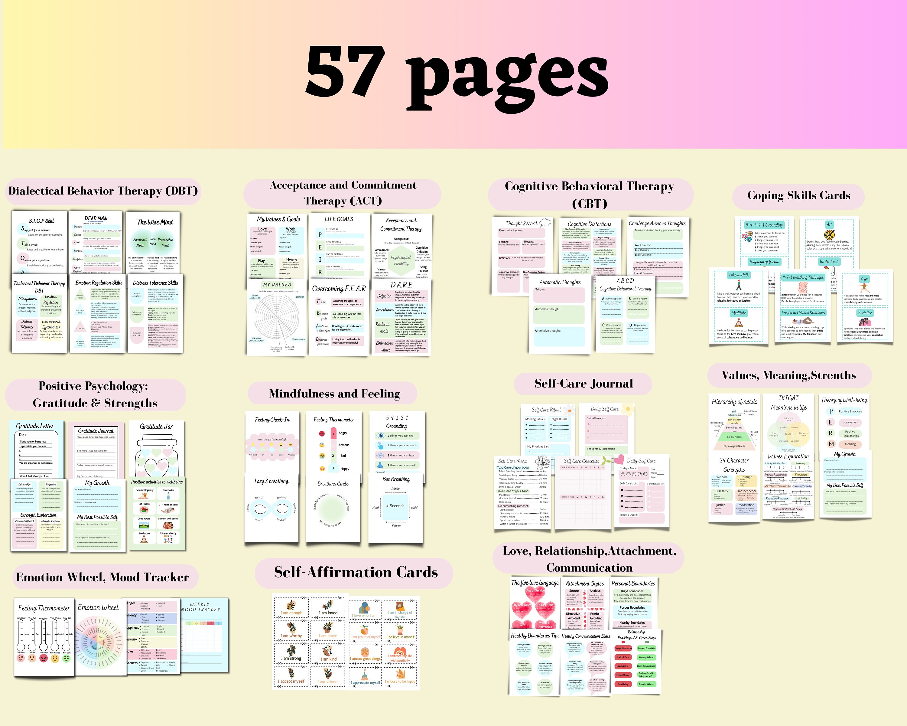 Mental Health Mega Bundle Cbtdbtcbtcoping Skills Cards Mindfulness and ...