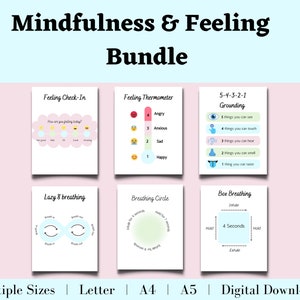 Mindfulness Printable| Breathing Exercise | Feeling Check-in & Feeling ...
