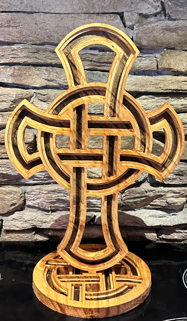 Layered Cross With Base Vcarve Pro, Vcarve Desktop, Crv, Svg, Dxf, Pdf ...
