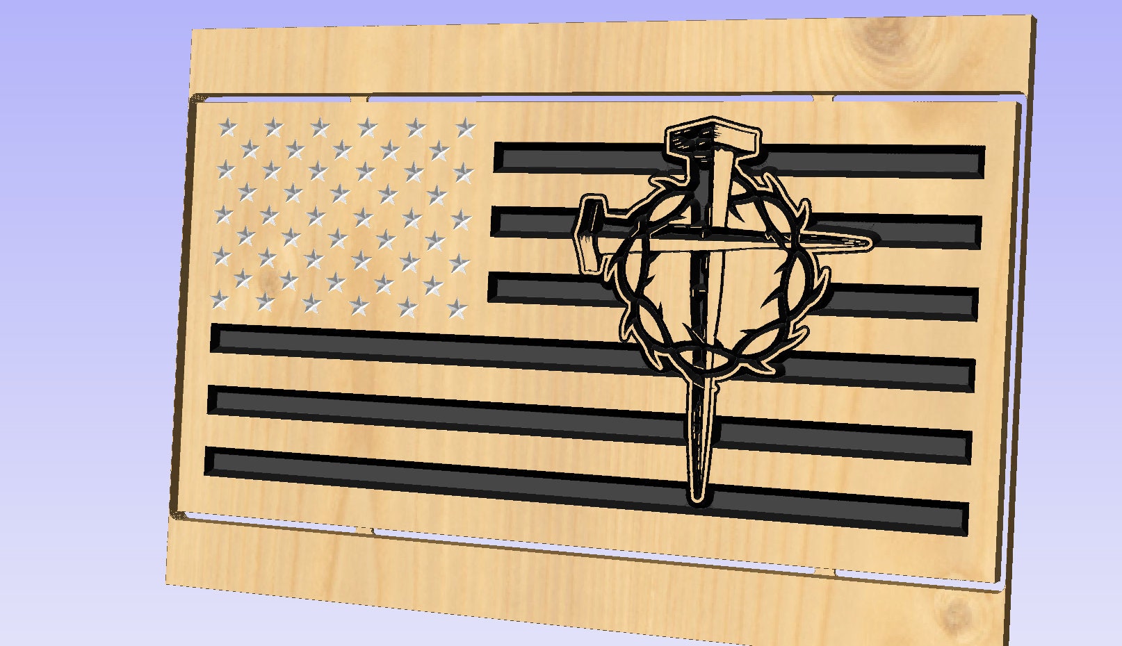 Cross Nails CNC Beginner Files, Flag, Vcarve Pro, Vcarve Desktop, Crv ...