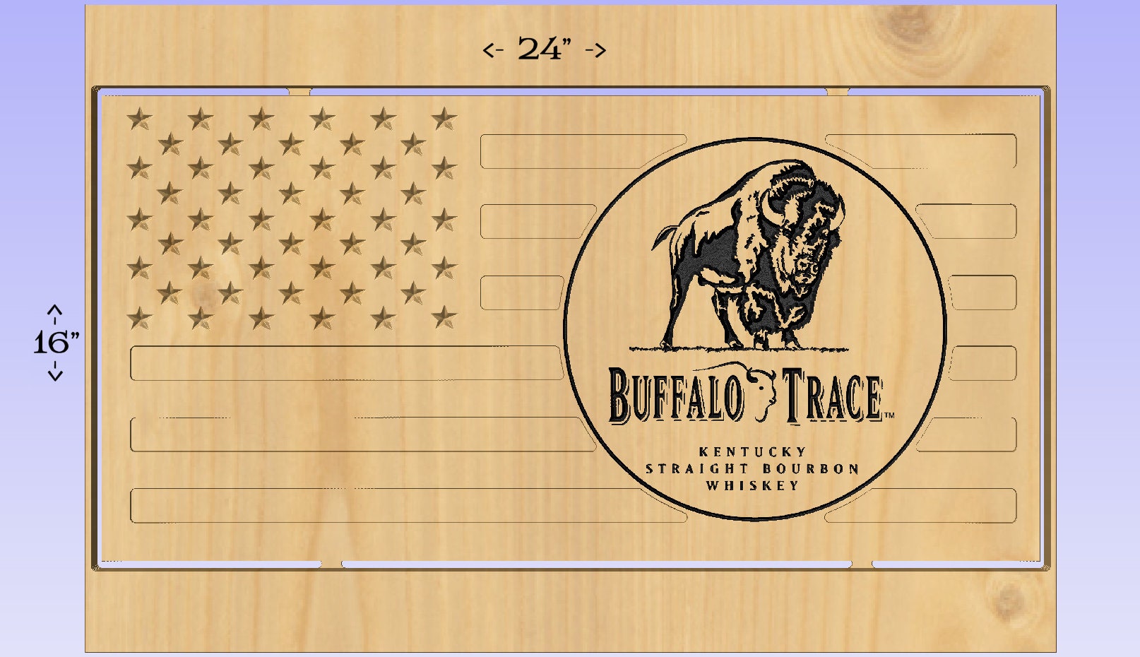 Buffalo Trace Flag Vcarve Pro, Vcarve Desktop, Crv, Svg, Dxf, Pdf ...